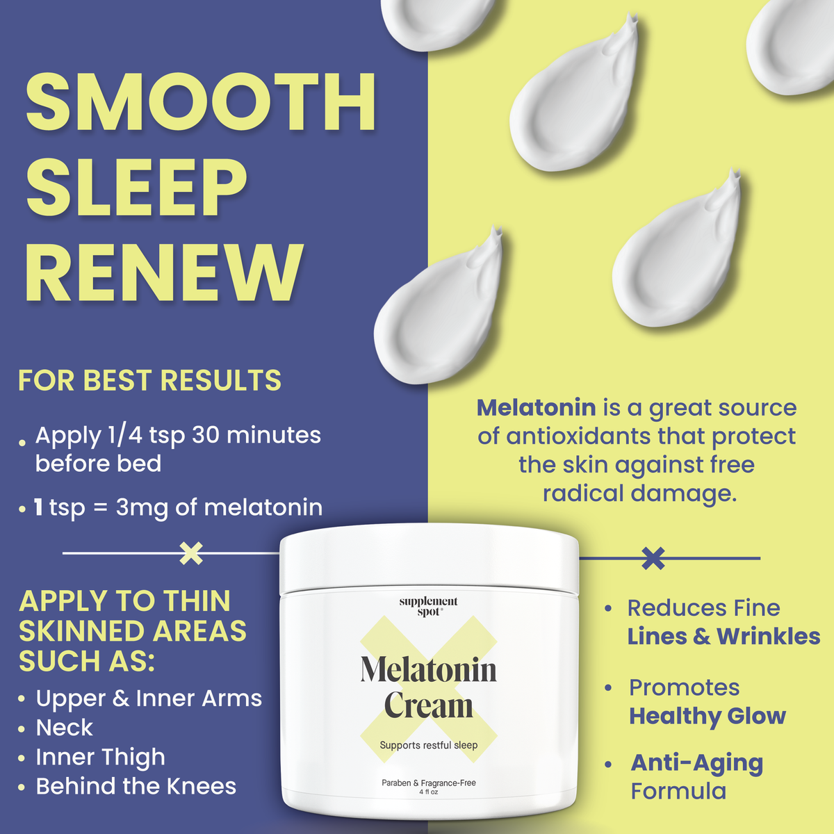Melatonin Cream - 4 oz. – Supplement Spot